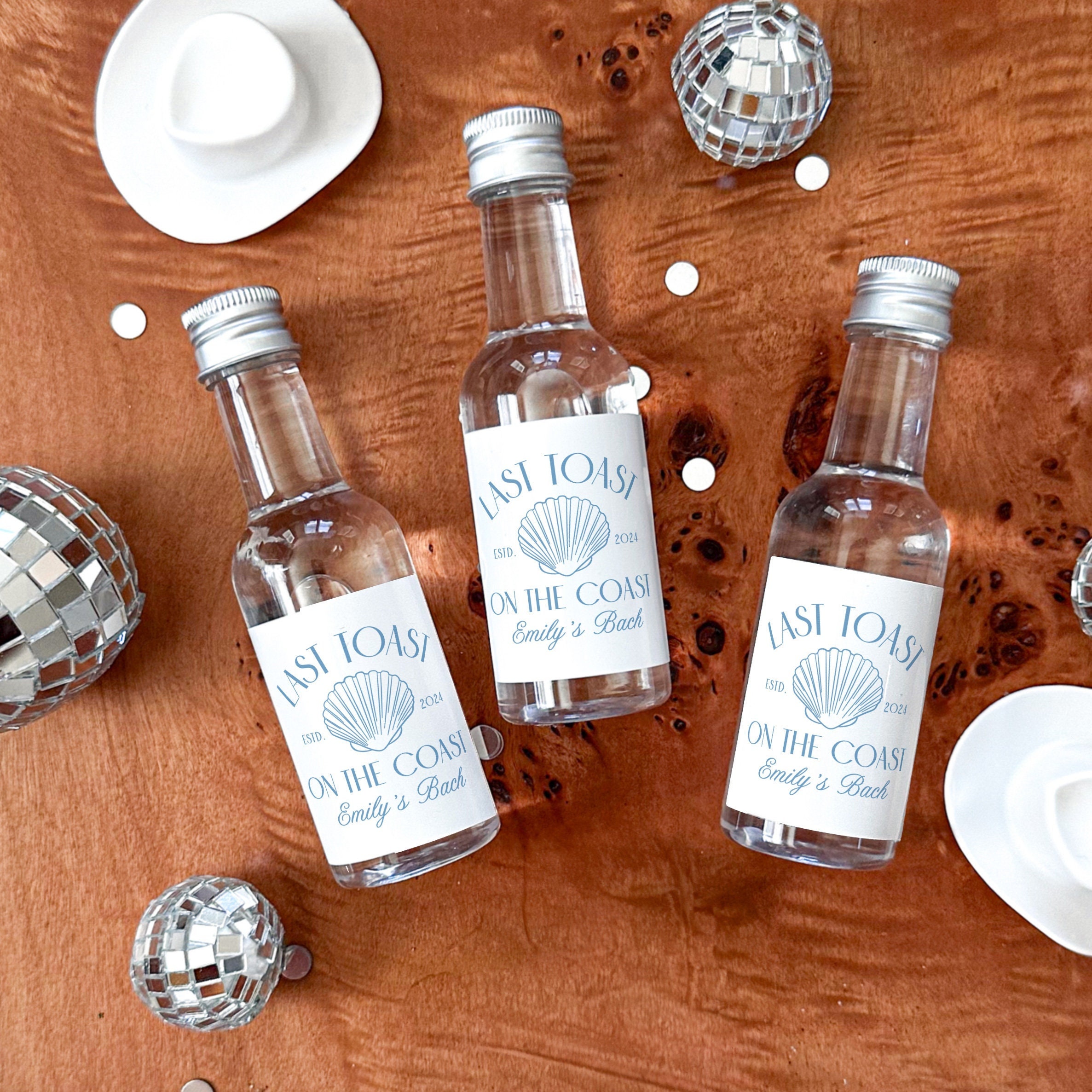 Last Toast on the Coast Bachelorette Shot Labels, Coastal Cowgirl ...