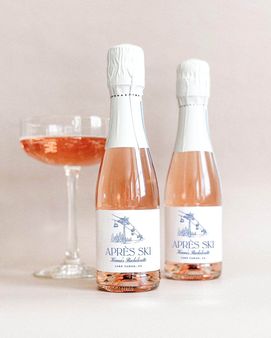 Apres Ski Bachelorette Champagne Labels, Girls Weekend Wine Labels ...