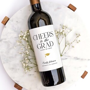 Graduation Gift Champagne Labels, Grad Party Custom Wine Labels ...