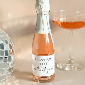 Bridesmaid Proposal Mini Champagne Bottle Labels, Bridal Party Gift - Etsy