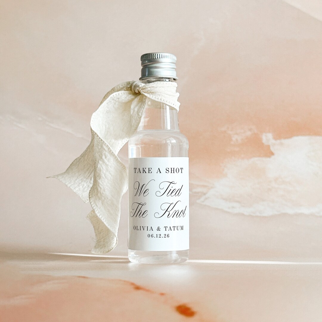 Elegant Wedding Shot Wall Labels, Wedding Favorliquor Labels, Wedding ...