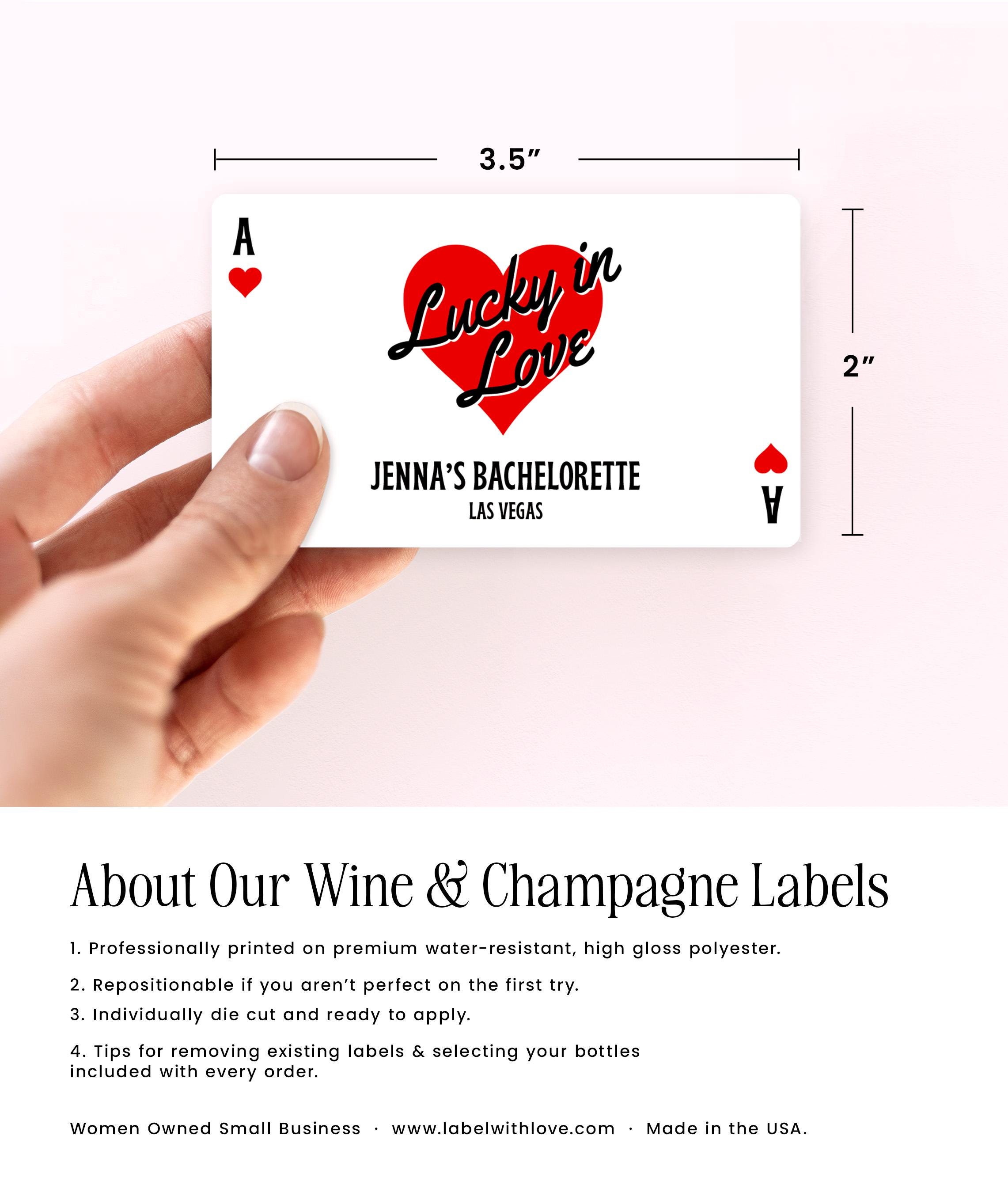 Lucky in Love Bachelorette Liquor Labels, Vegas Bridal Shower Favors - Etsy