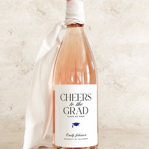 Graduation Gift Champagne Labels, Grad Party Custom Wine Labels ...