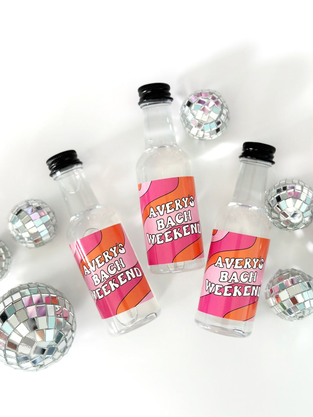 Personalized Disco Bachelorette Mini Liquor Bottle Labels - Etsy