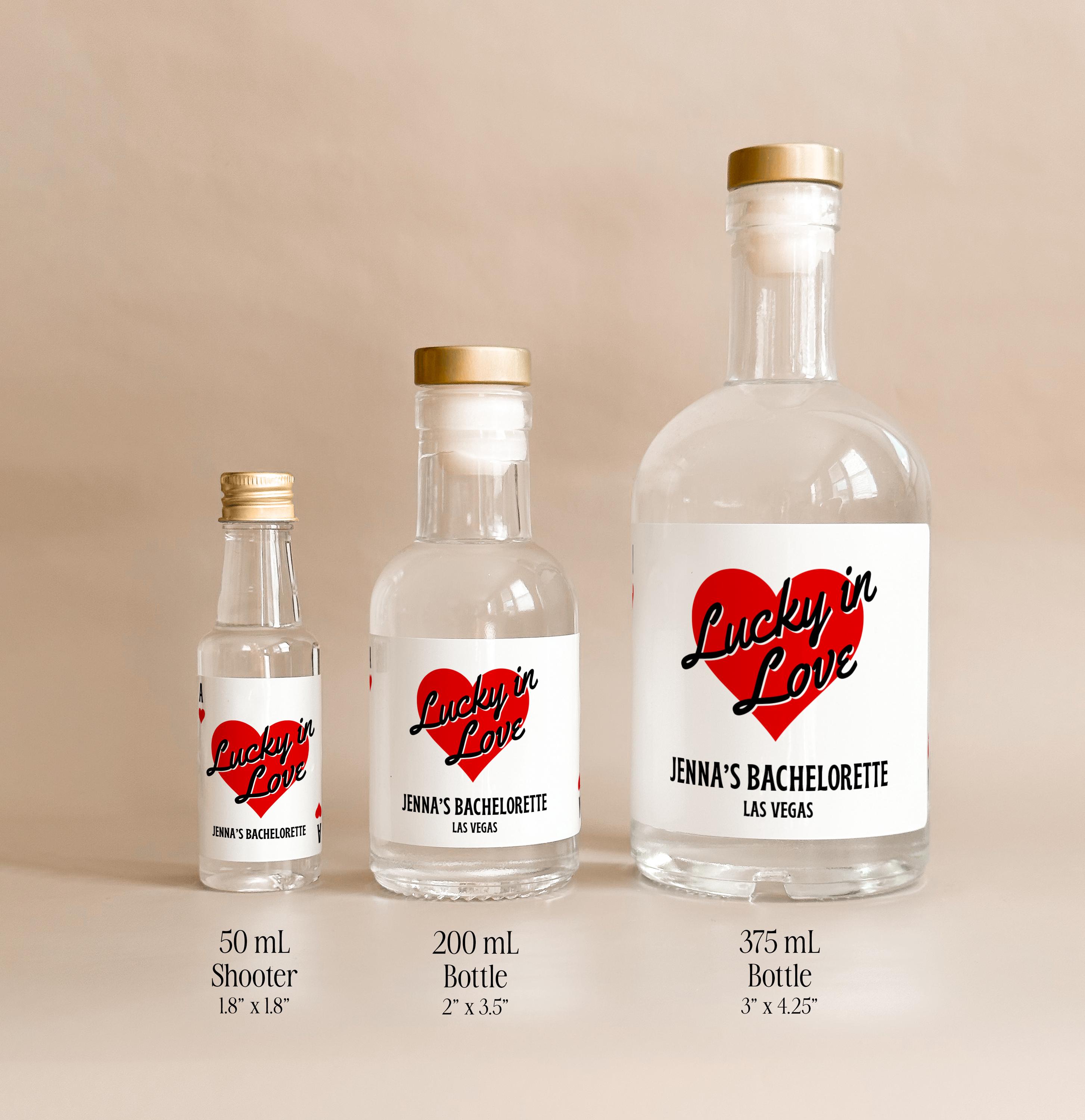 Lucky in Love Bachelorette Liquor Labels, Vegas Bridal Shower Favors - Etsy