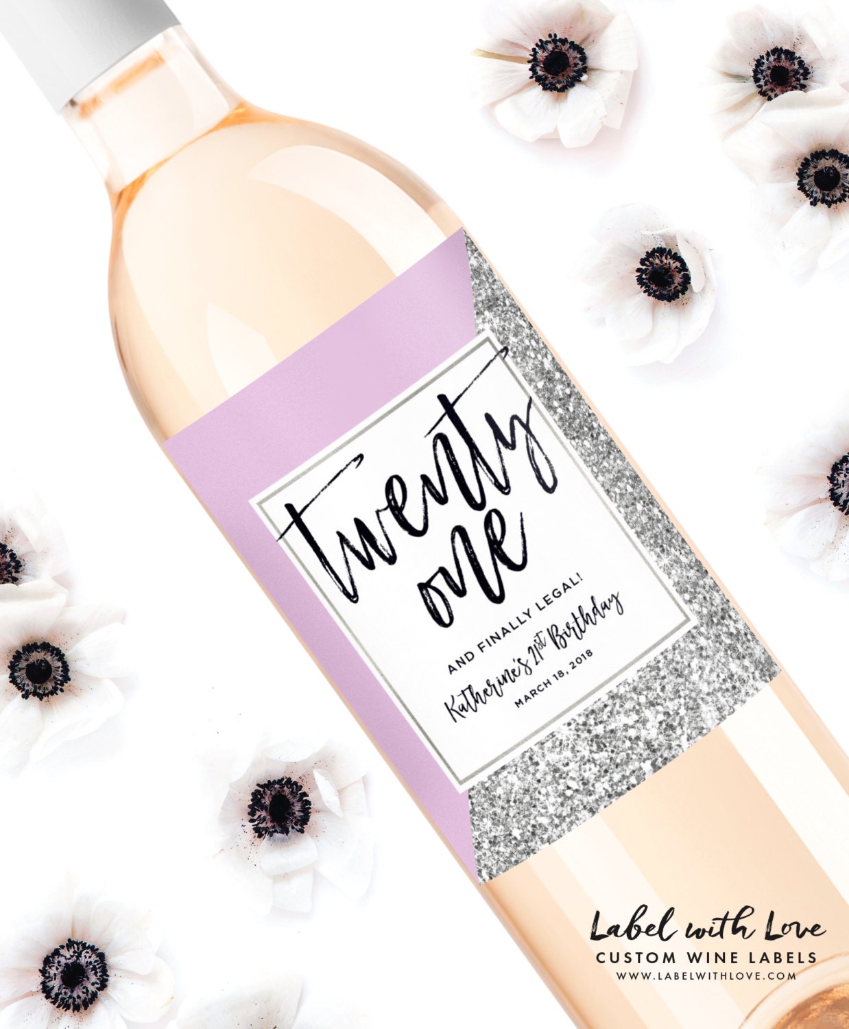 Birthday 21st Birthday Wine Label Personalized Birthday | Etsy