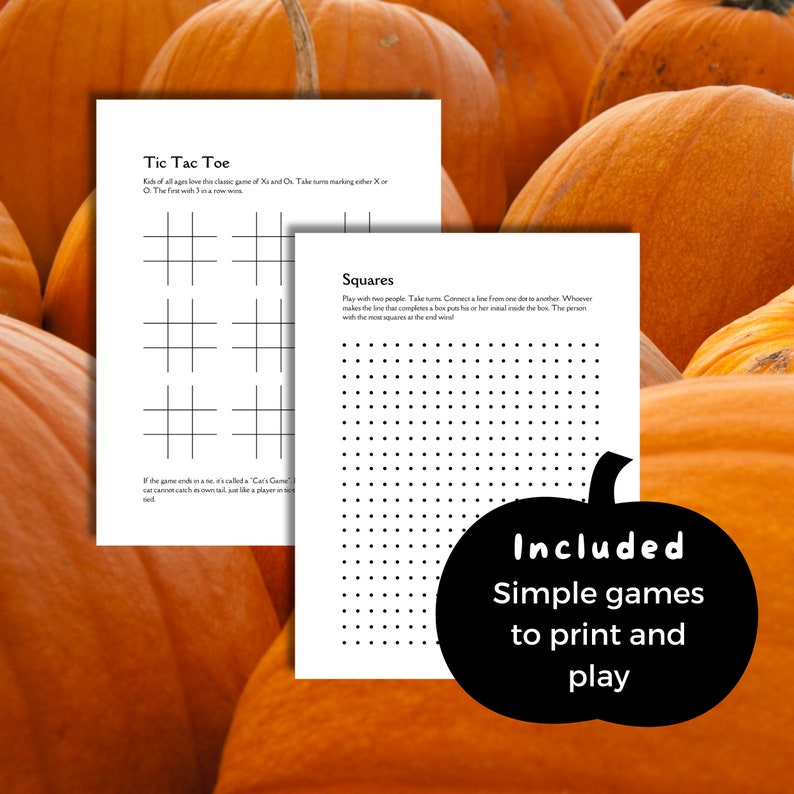 Printable Pumpkin Patch Family Activity Book Instant Download - Etsy