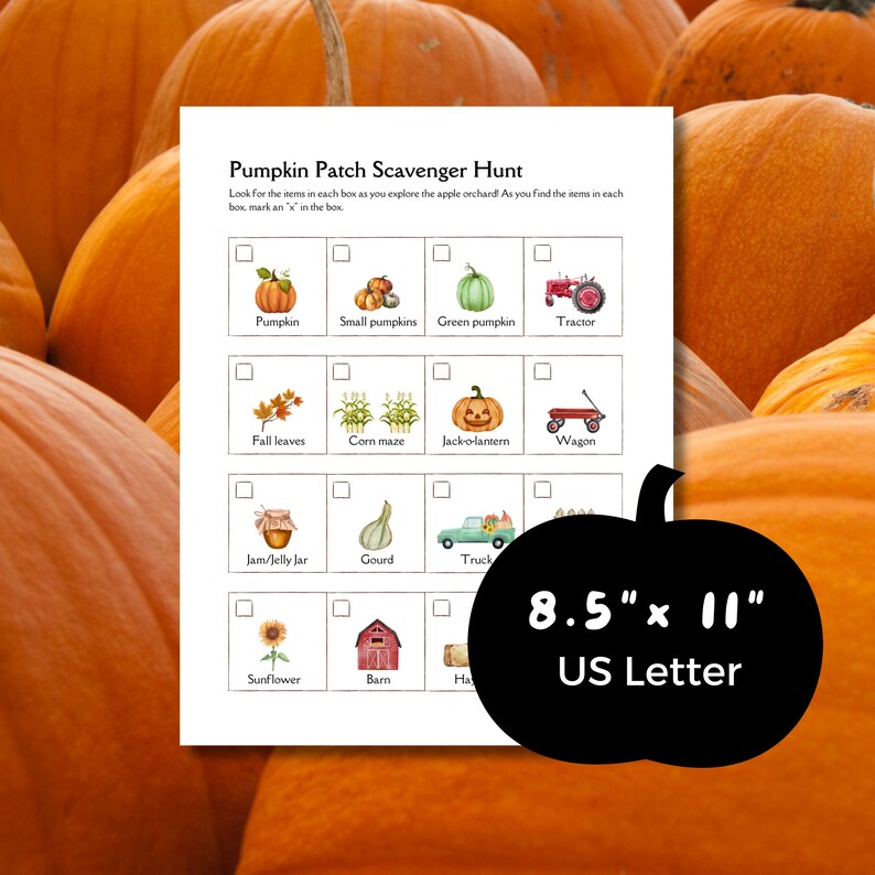 Printable Pumpkin Patch Family Activity Book Instant Download - Etsy