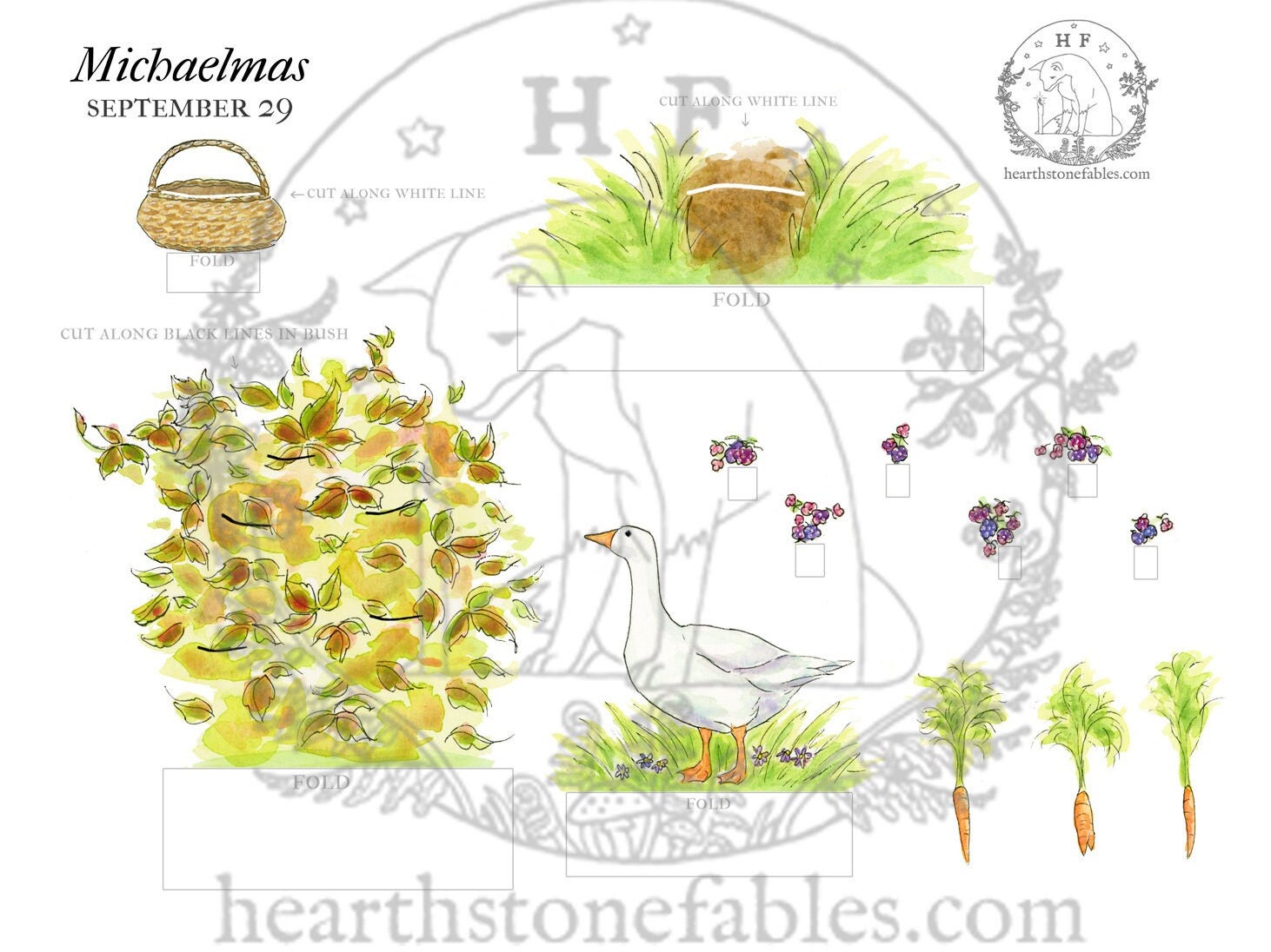 PRINTABLE SCENE - DIGITAL Michaelmas Printable Scene - Etsy