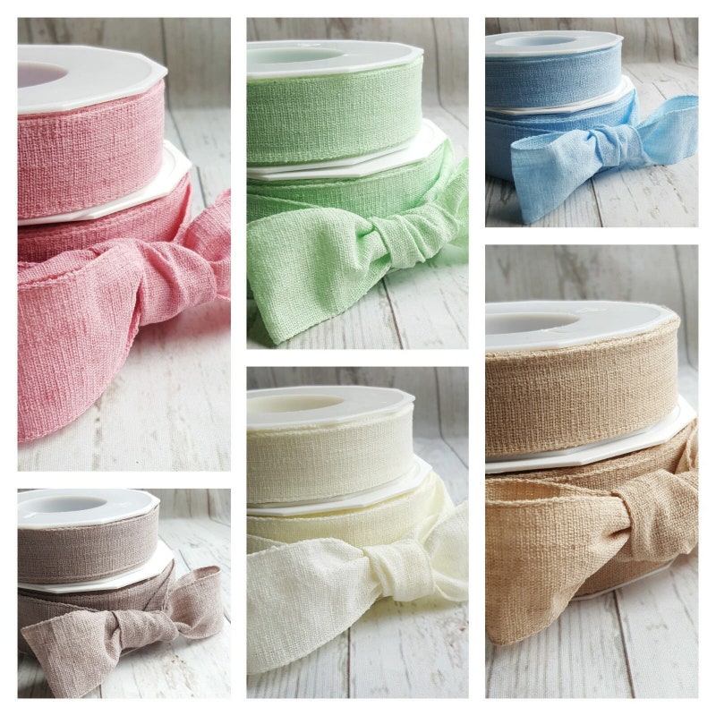Linen Ribbon - Etsy UK