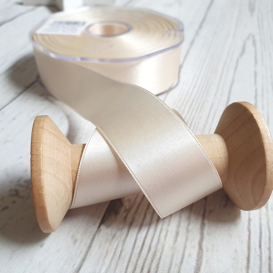 Soft Cream Satin Ribbon. Wedding | Etsy UK