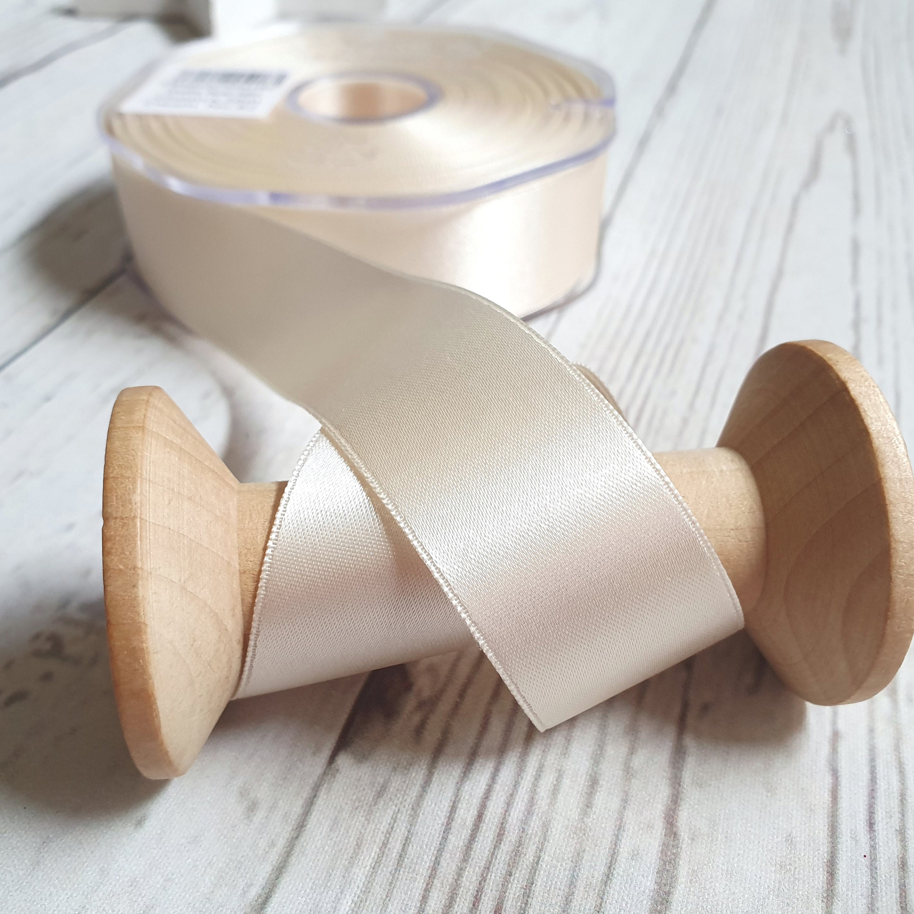 Soft Cream Satin Ribbon. Wedding | Etsy UK