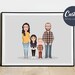 Custom Family Portrait Illustration for Extended Family - Etsy