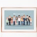 Custom Family Portrait Illustration for Extended Family, Digital ...