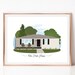 Custom House Portrait Illustration, Personalized Portrait, Housewarming ...