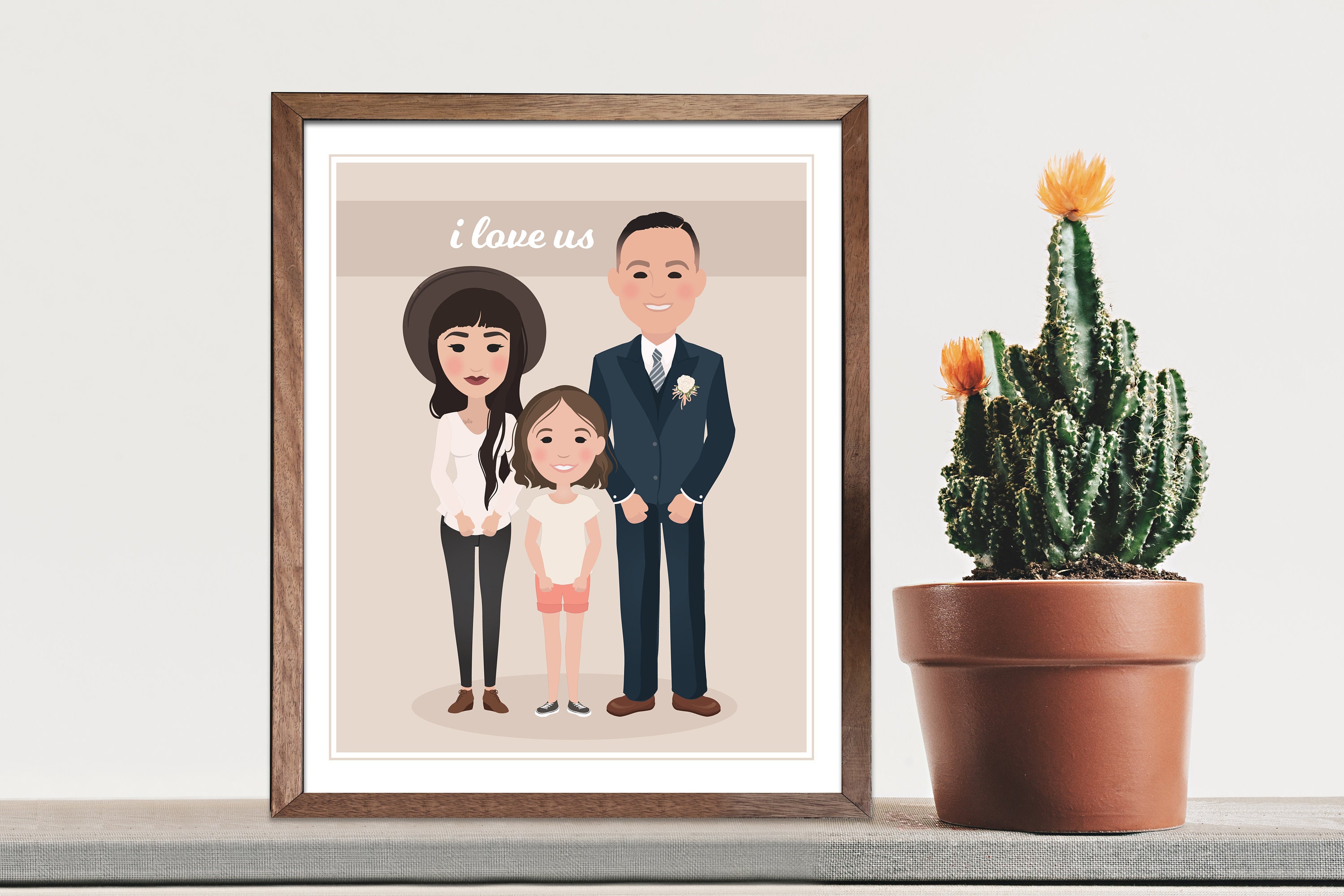 Custom Family Portrait Illustration Personalized Family | Etsy