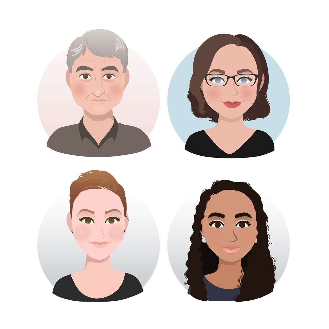 Custom Digital Avatar Illustration, Personalized Portrait (JPEG) - Etsy