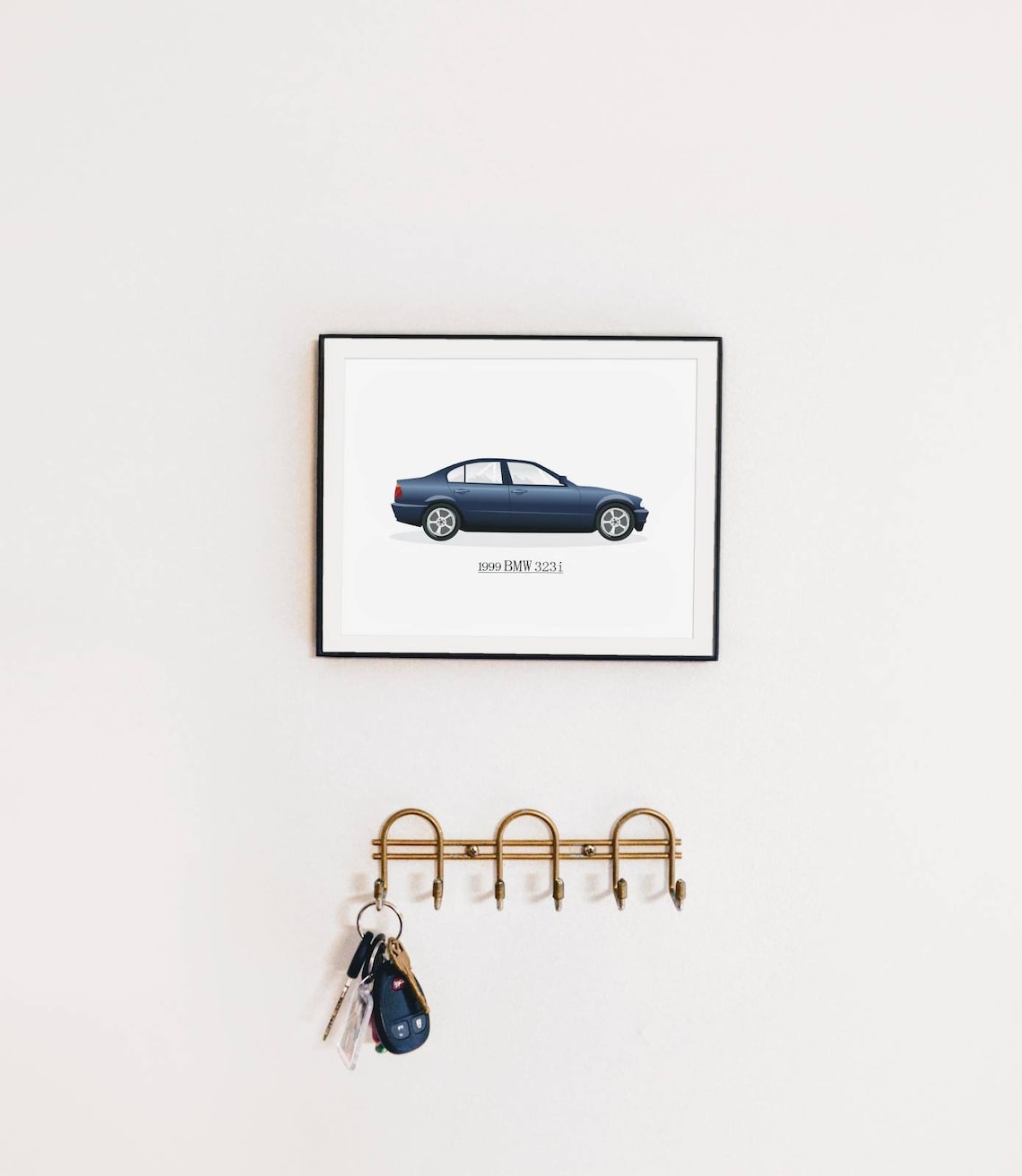 Custom Car Portrait Illustration Personalized Portrait Old - Etsy