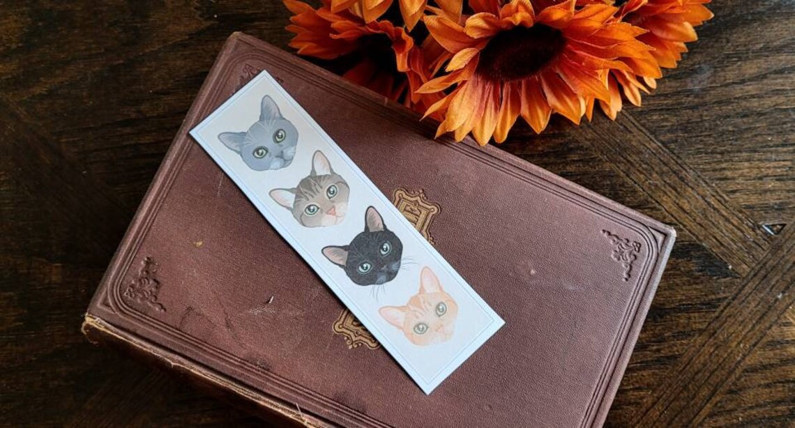 Printable Cat Bookmarks Printable Bookmark Digital Print - Etsy