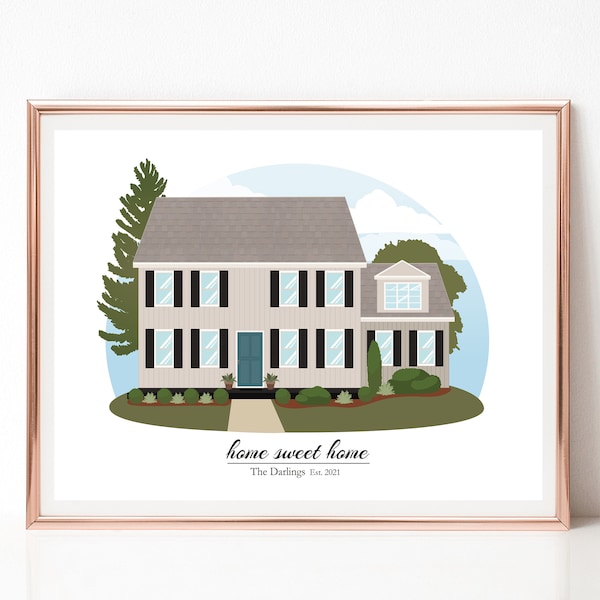 House Portrait - Etsy