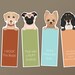 Printable Dog Bookmarks, Printable Bookmark, Digital Print, Instant ...