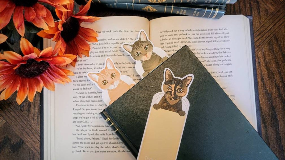 Printable Cat Bookmarks Printable Bookmark Digital Print - Etsy