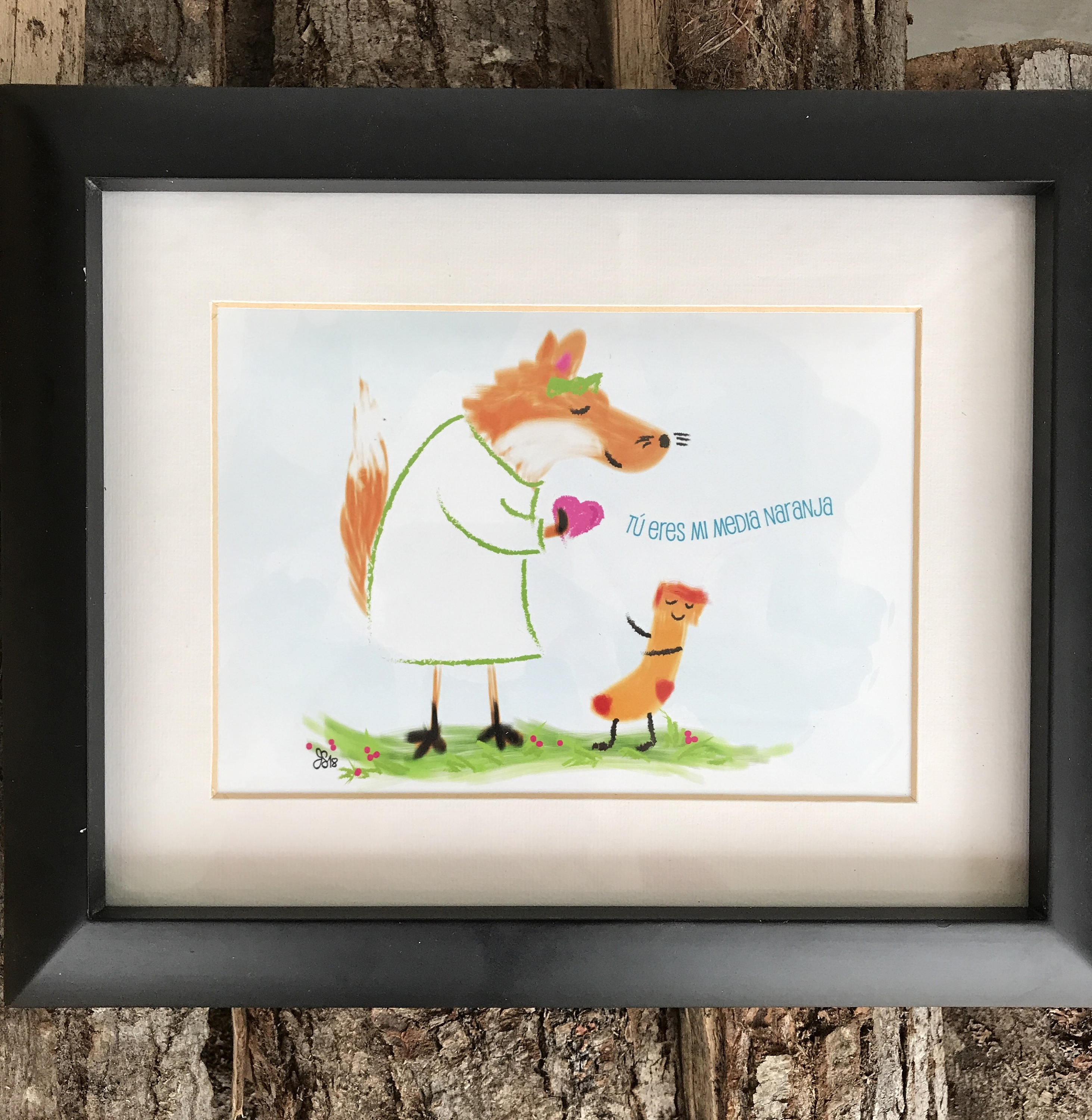 Mi Media Naranja Spanish Multicultural Art Digital Print for Valentine ...