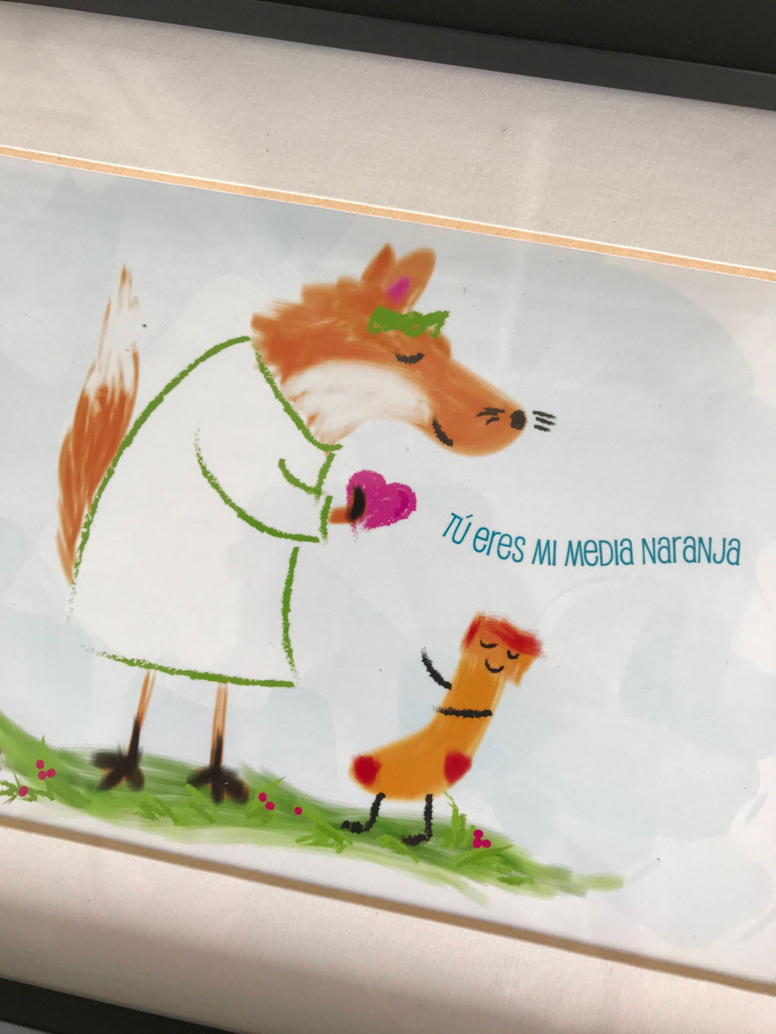 Mi Media Naranja Spanish Multicultural Art Digital Print for Valentine ...