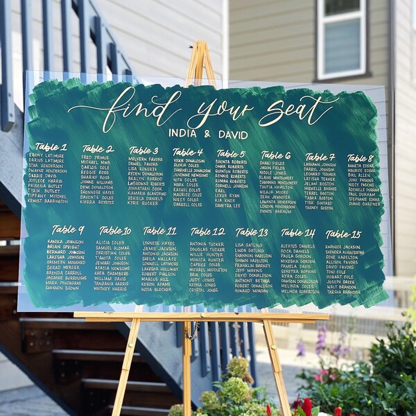 Handwritten Acrylic Seating Chart - Etsy
