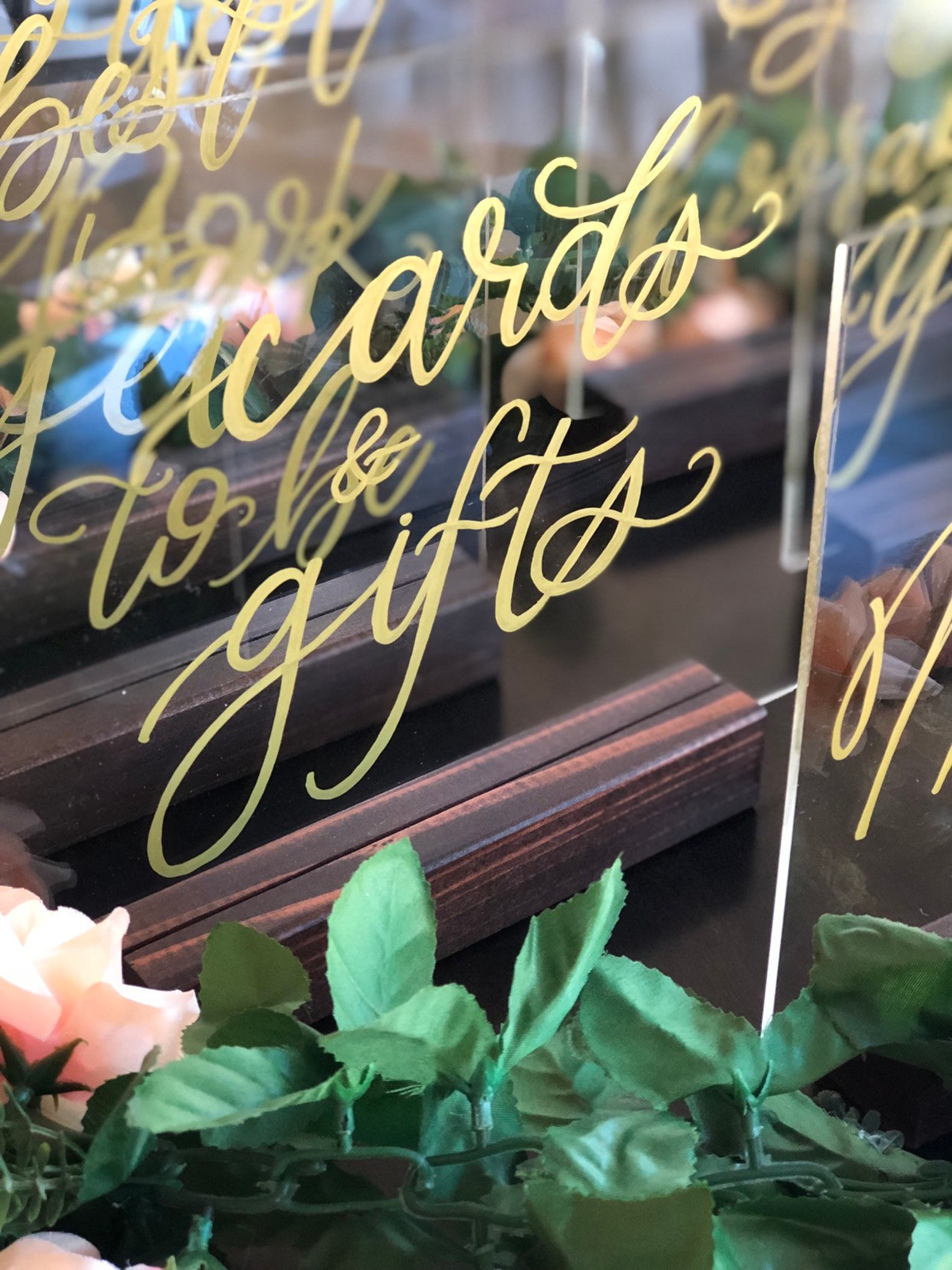 Clear Acrylic Wedding Sign 8x10 Size Cards and Gifts Acrylic | Etsy