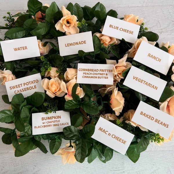 Wedding Food Label Engraved - Etsy