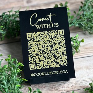 Custom Acrylic QR Code Sign: Social Media, Wedding, Business (4x6") - Etsy
