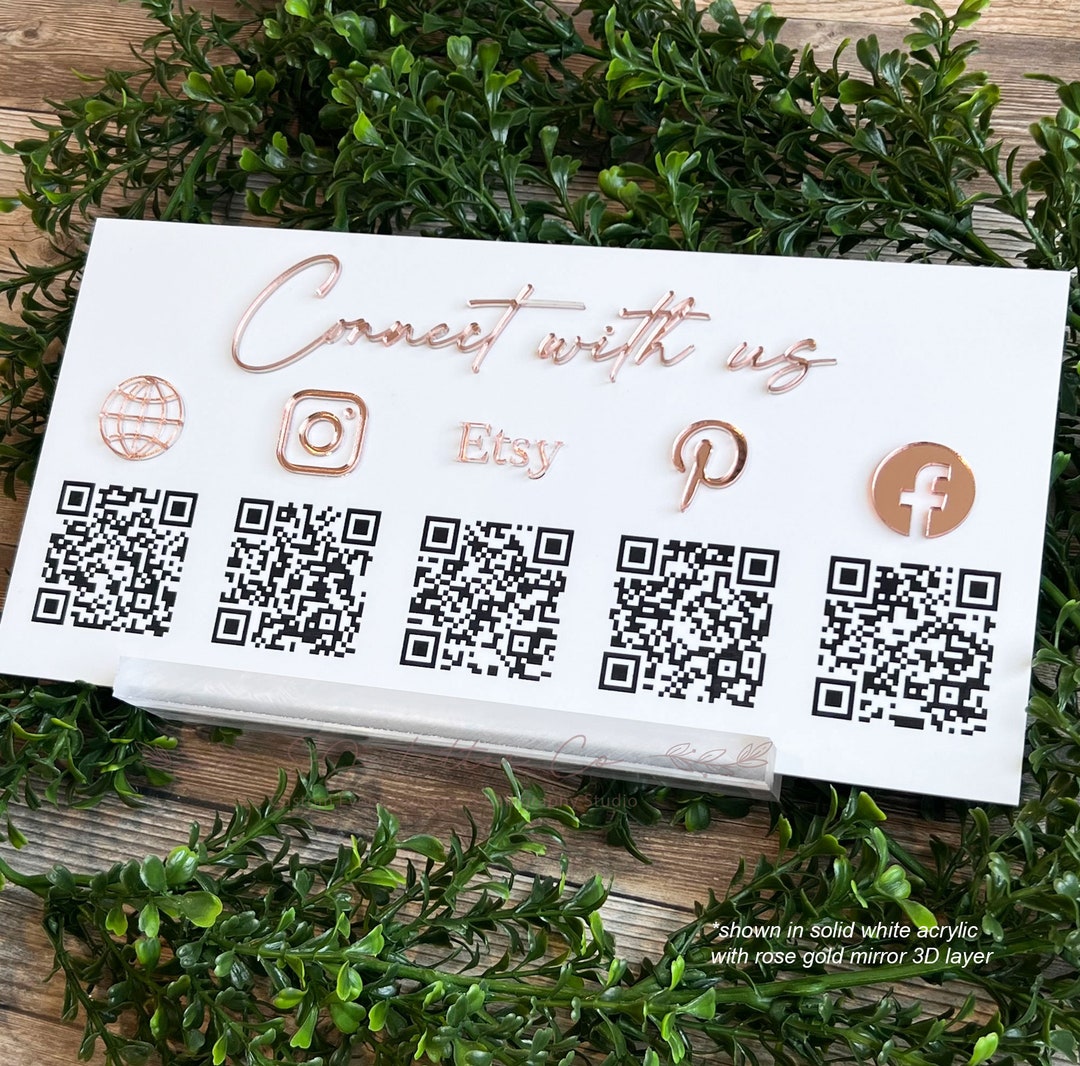 Customized Business Social Media Sign | Corporate Events QR Code ...