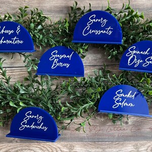 Frosted Acrylic Food Label Sign: Buffet, Store, Restaurant - 3.5"w X 2 ...