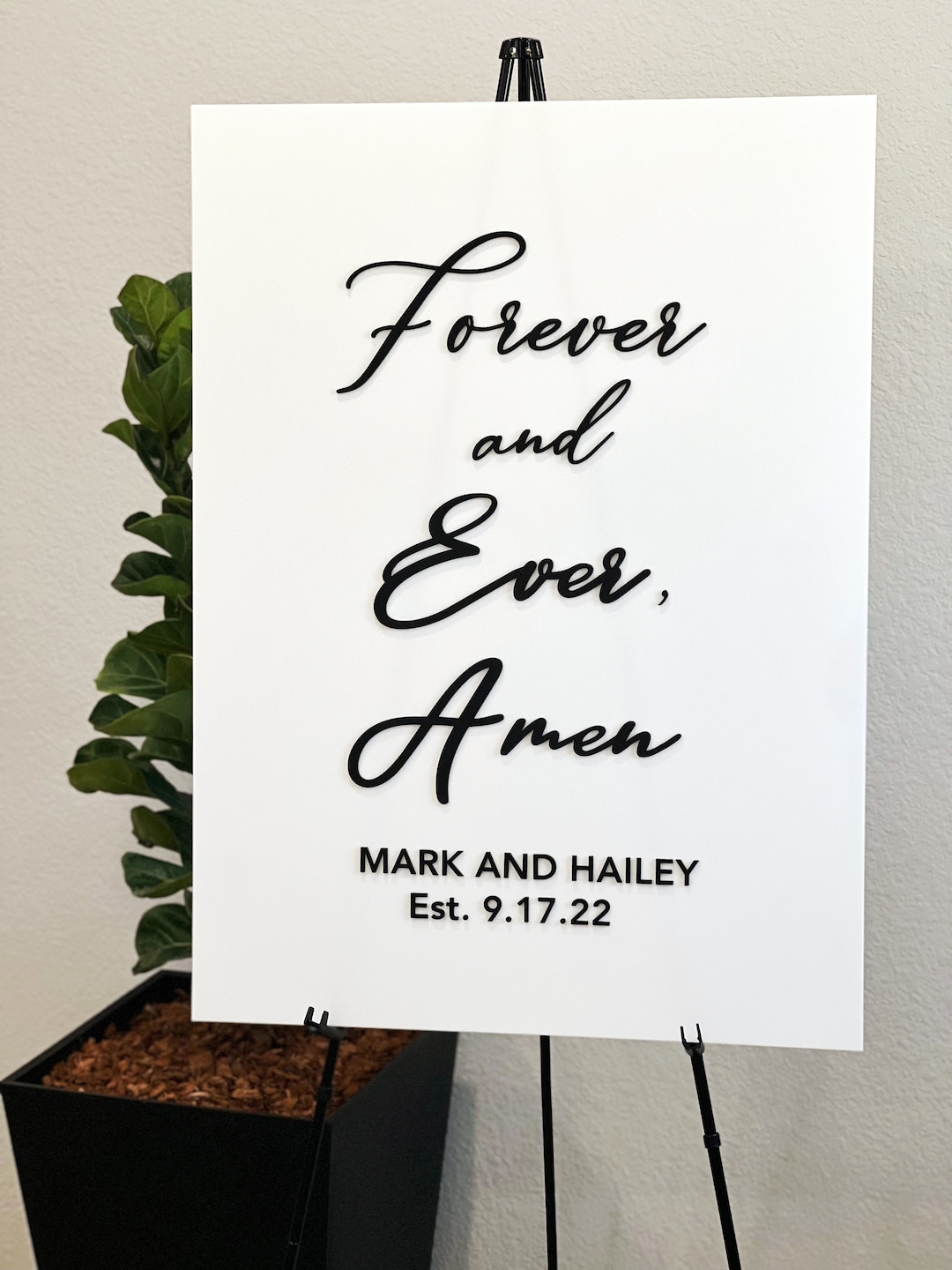 Custom Laser Cut Acrylic Wedding Sign | 3D Wedding Sign | Custom ...