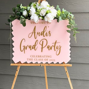 Acrylic Graduation Welcome Sign | Birthday Sign | Custom Acrylic Event ...