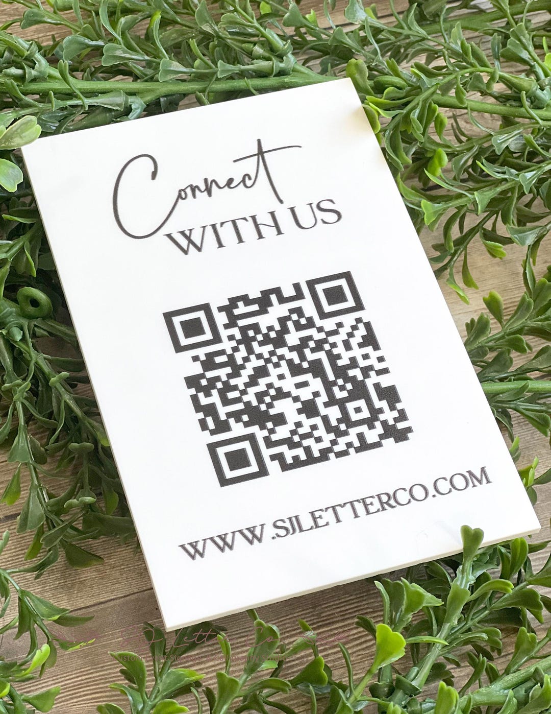 Custom Acrylic QR Code Sign: Social Media, Wedding, Business (4x6") - Etsy