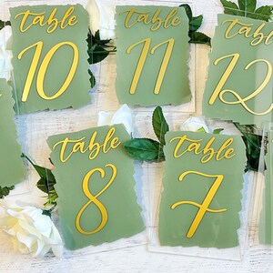 Back Painted Acrylic Wedding Table Number Sign - Etsy