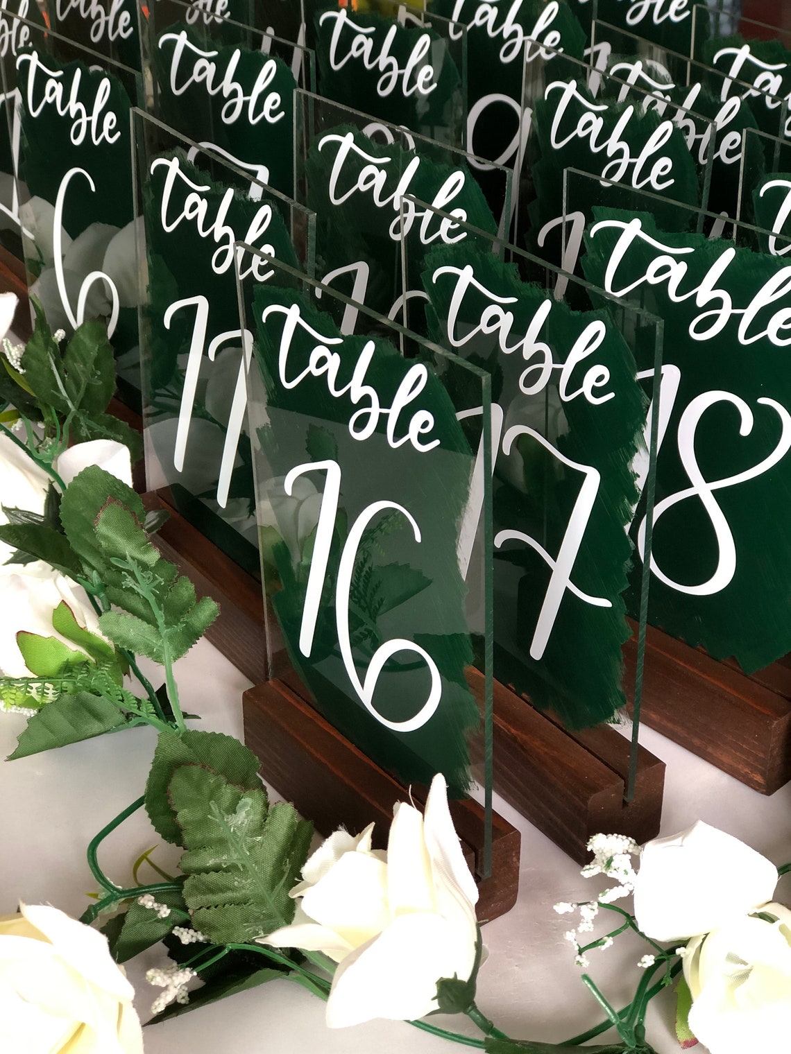 Back Painted Acrylic Wedding Table Number Sign - Etsy