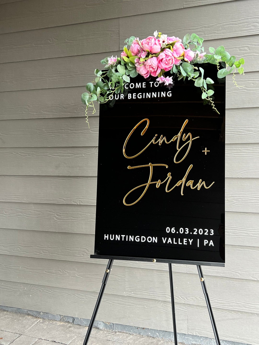 Custom Laser Cut Acrylic Wedding Welcome Sign 3D Wedding Sign Custom ...