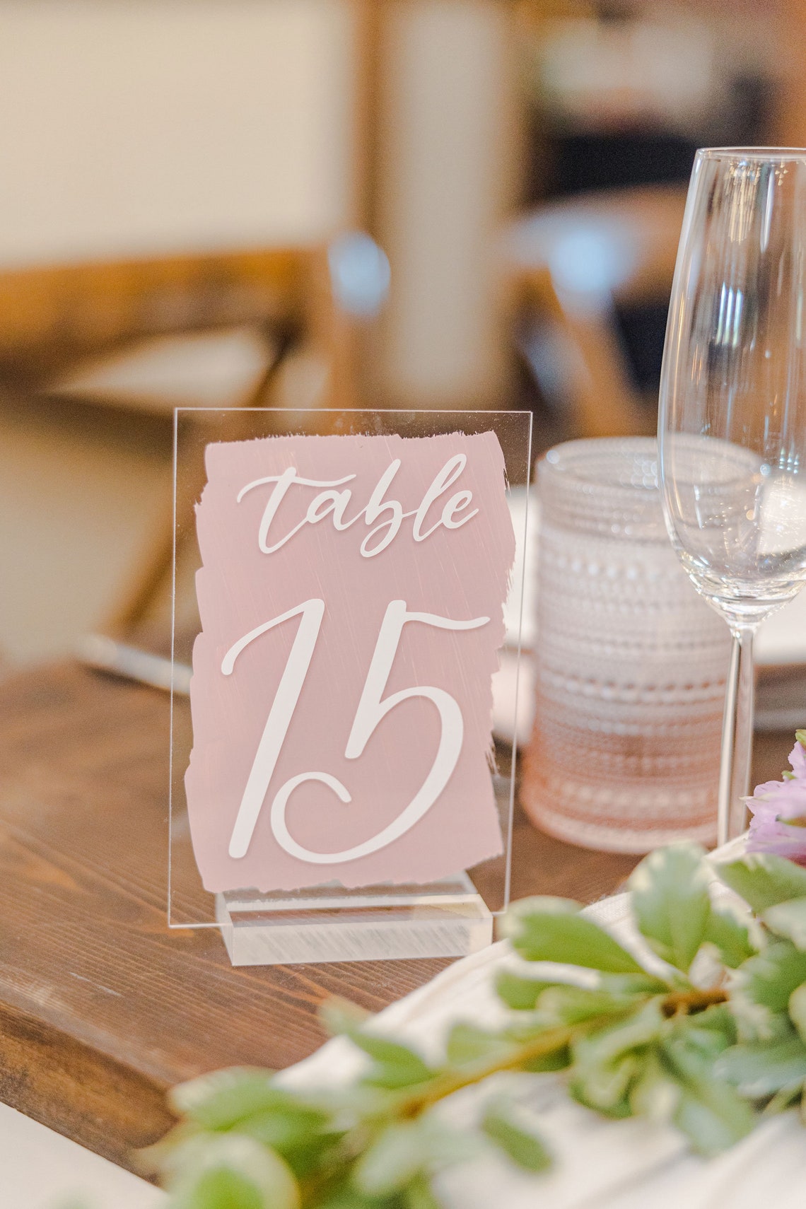Back Painted Acrylic Wedding Table Number Sign - Etsy