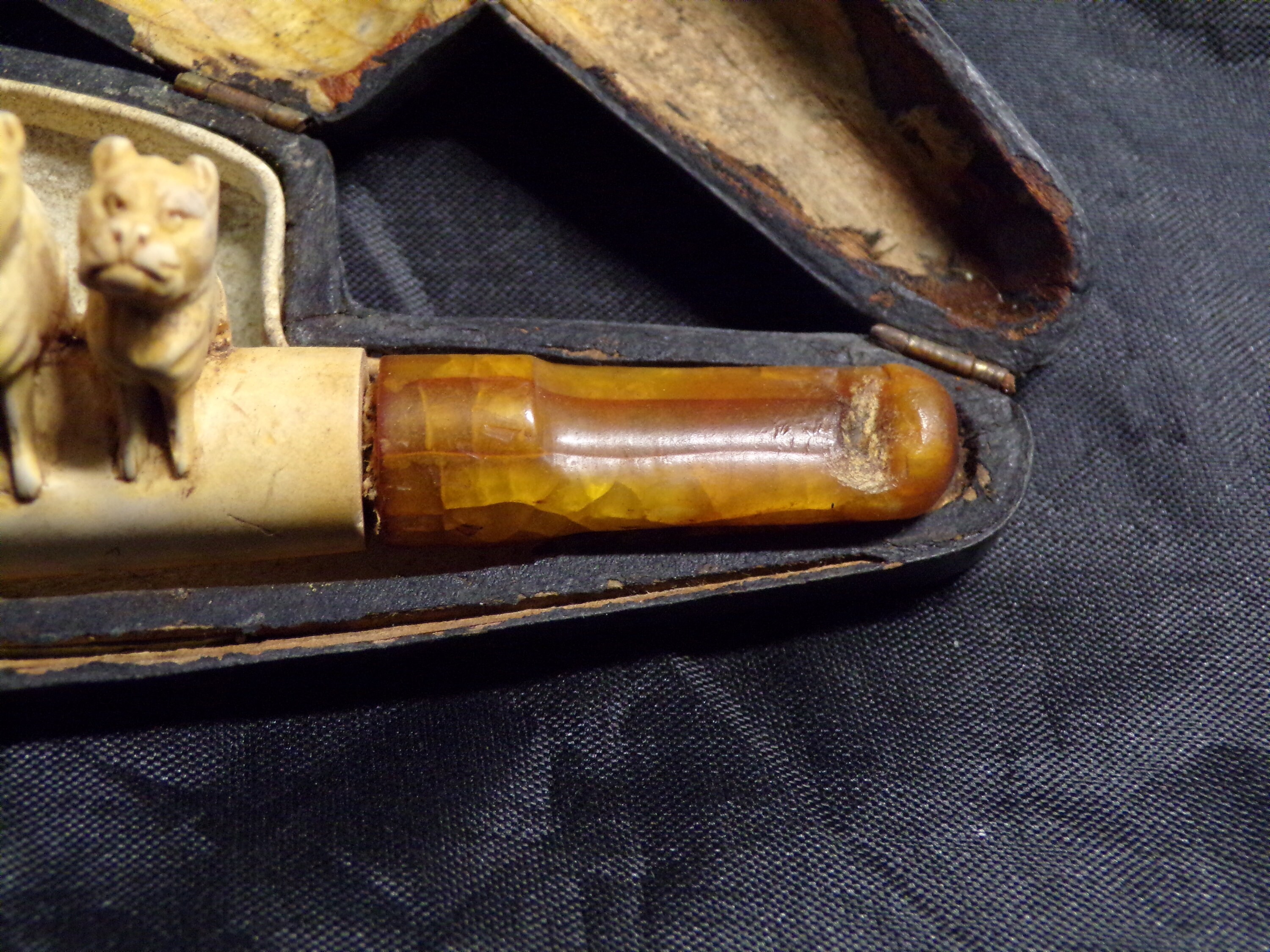 Extremely Rare Vintage CHEROOT MEERSCHAUM PIPE 5 Five Pug bull Dogs ...