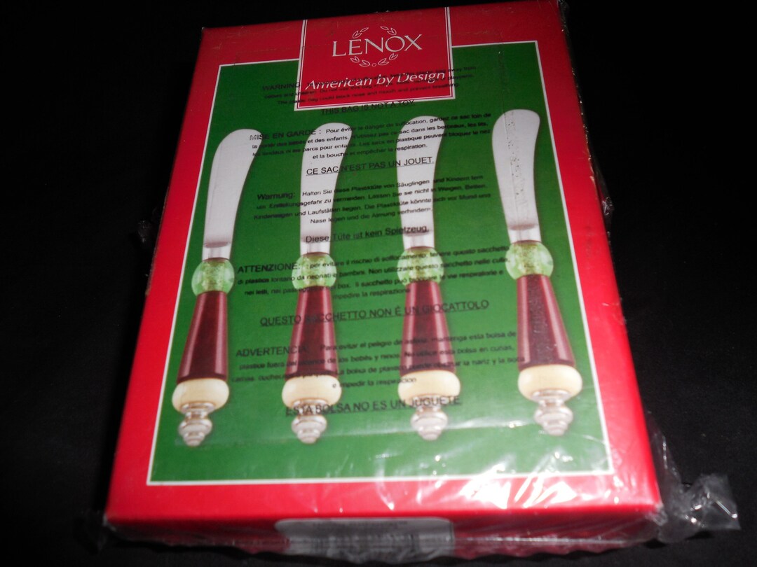 One Set of 4 Vintage Lenox Holiday Gatherings Cocktail Knives NEW in ...