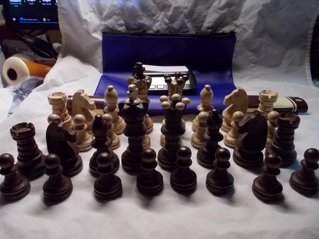 CHESS SET of 35 Pieces Including 32 Chess Pieces, Clock/batteries ...