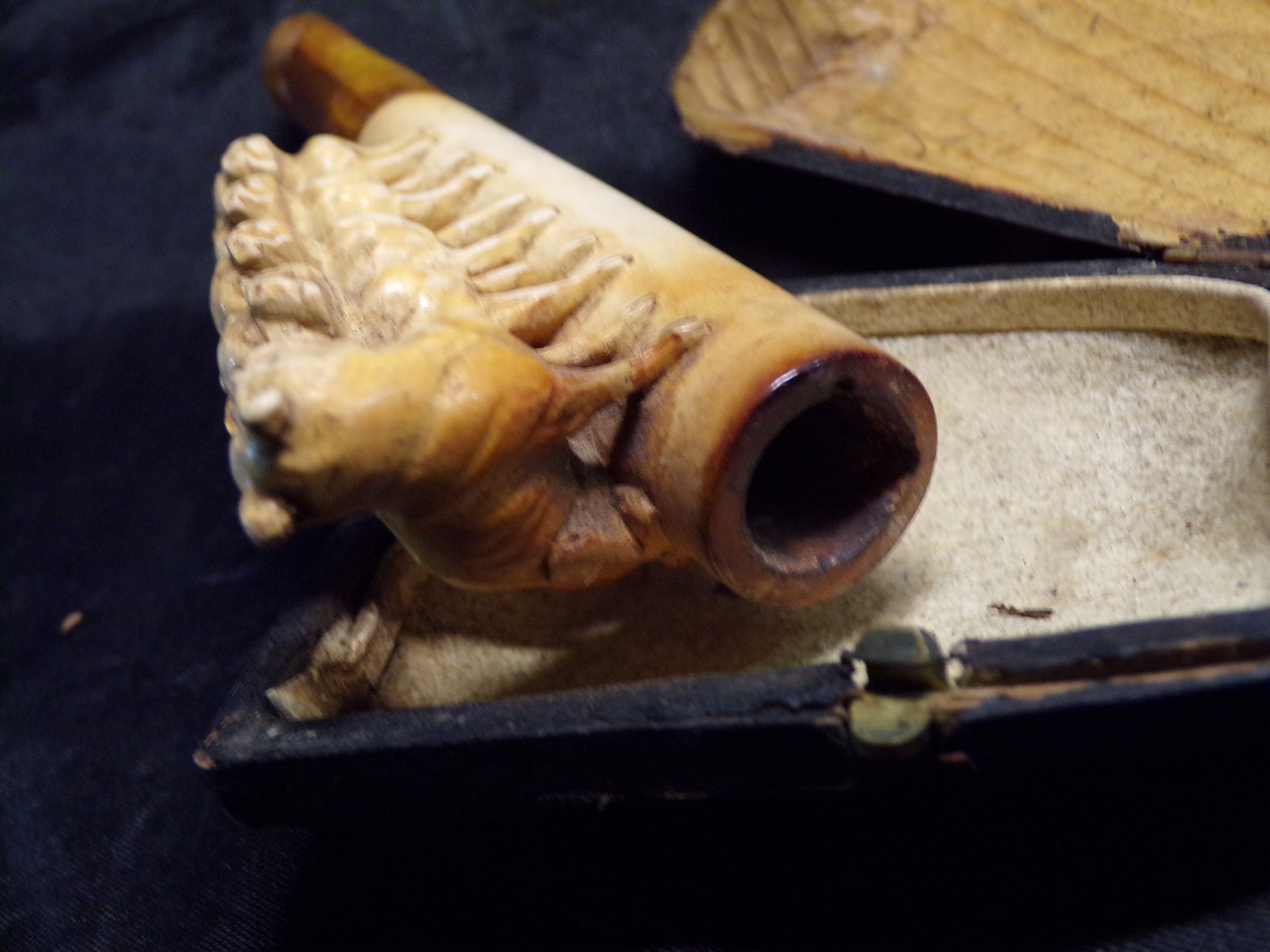 Extremely Rare Vintage CHEROOT MEERSCHAUM PIPE 5 Five Pug bull Dogs ...