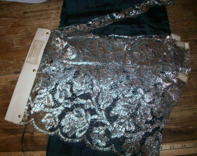 Salesman's Sample Metallic Silver Lace 1910s to 1920s Authentic Lovely ...