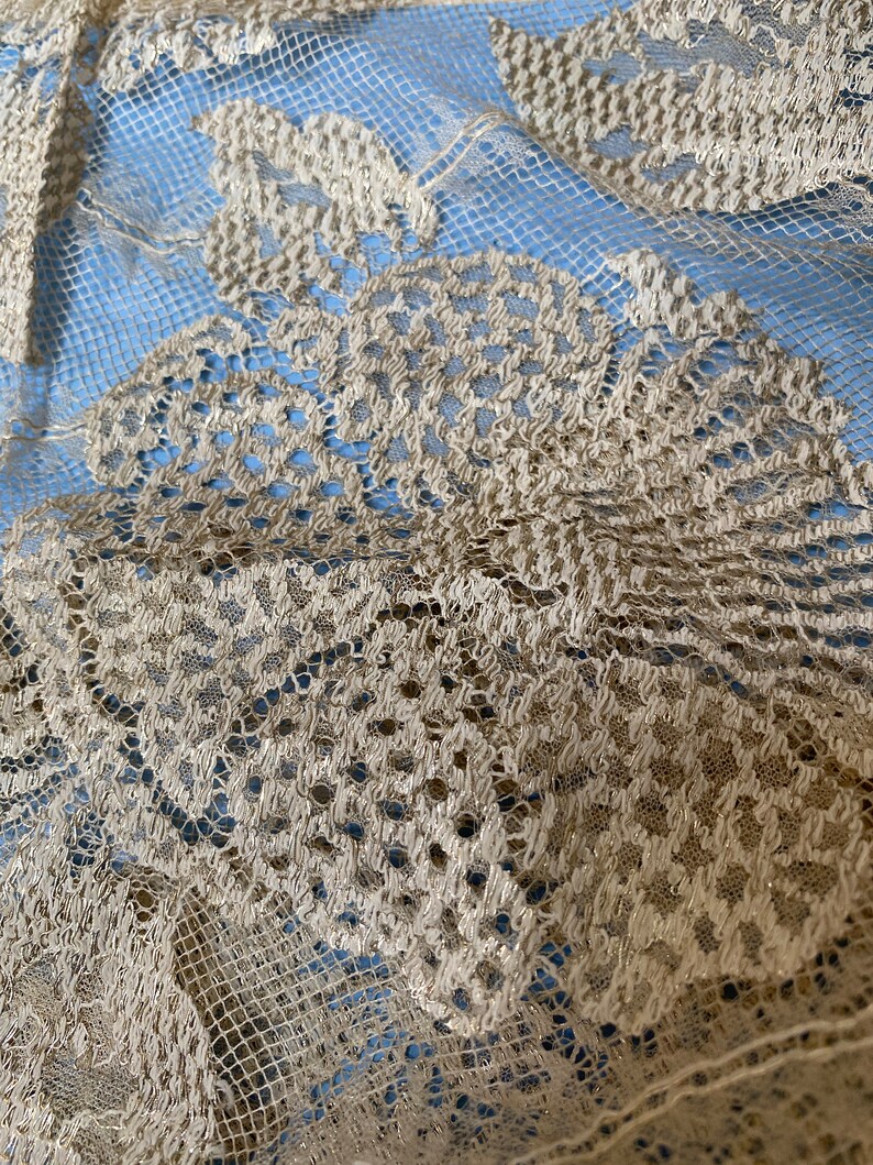 Metallic Silver Lace 1910s Authentic - Etsy