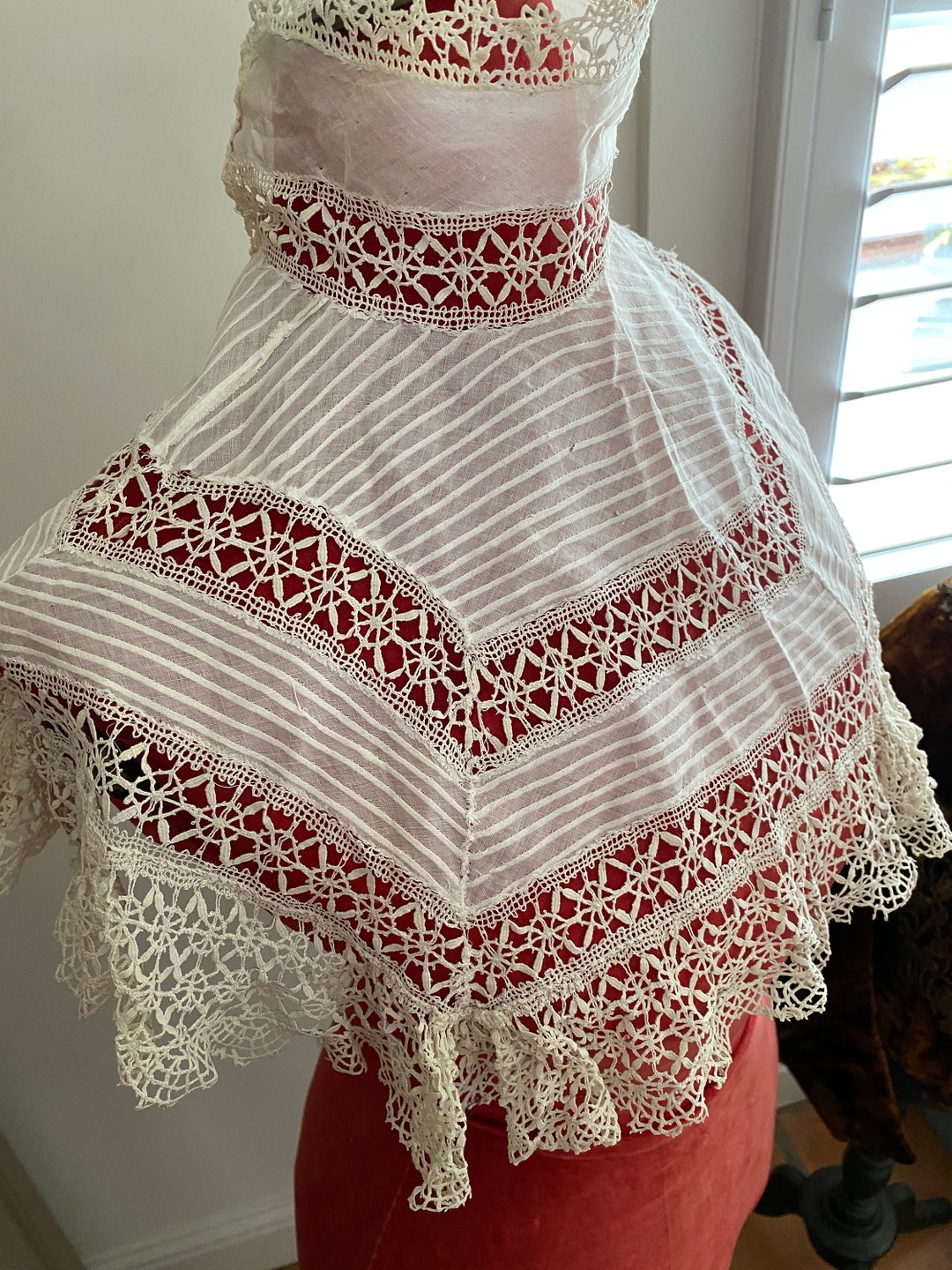 Antique Lace Collar 1800s Antique Lace Hand Done - Etsy