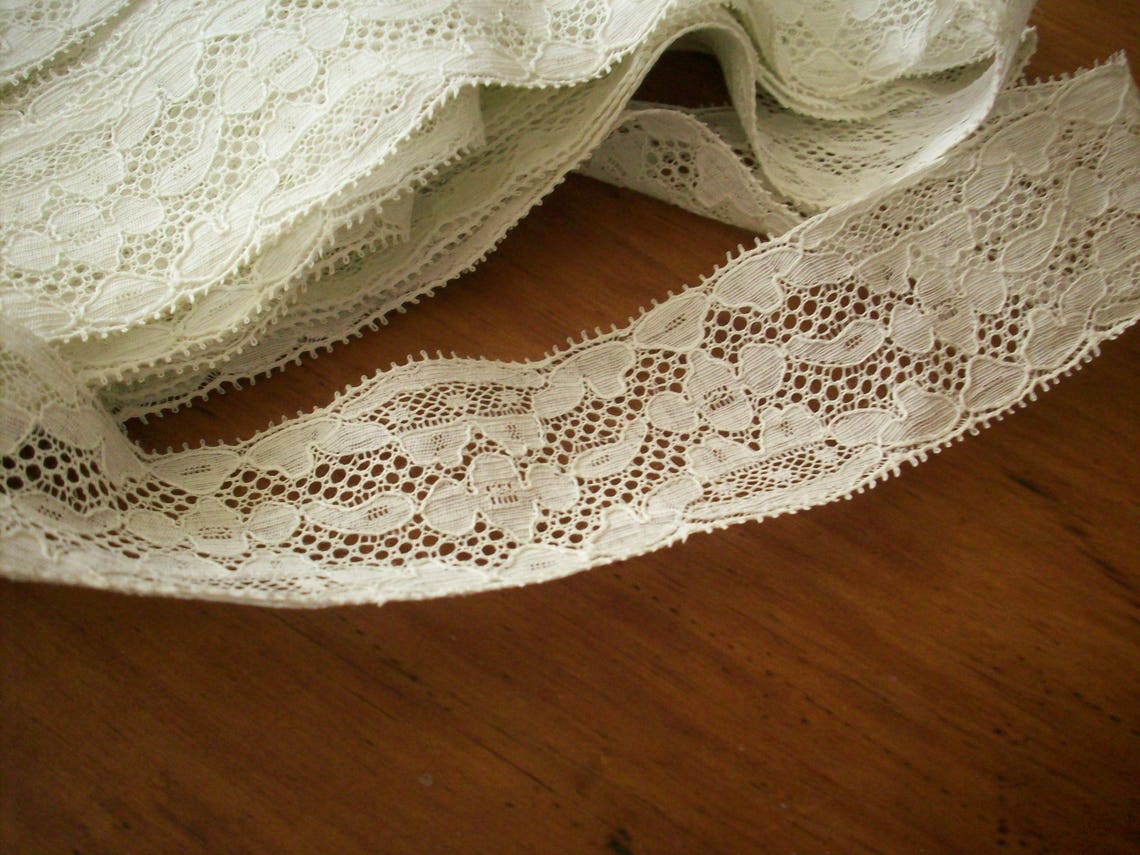 Antique Lace Cream Lace French 1910s Yardage Pure Cotton | Etsy