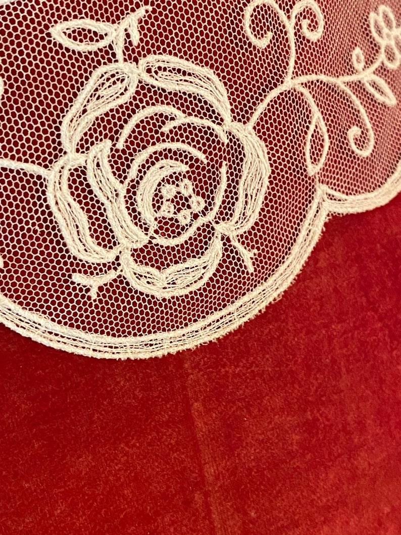 1920s/30s Antique Lace Embroidered Net Inset/collar Piece - Etsy